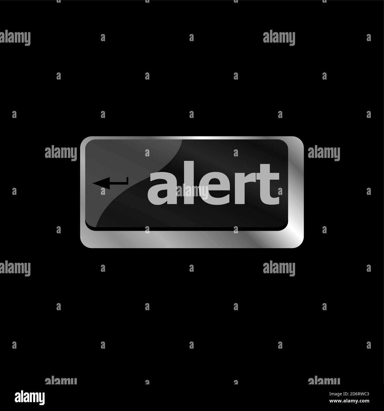 Computer keyboard with attention key alert - business background Stock ...