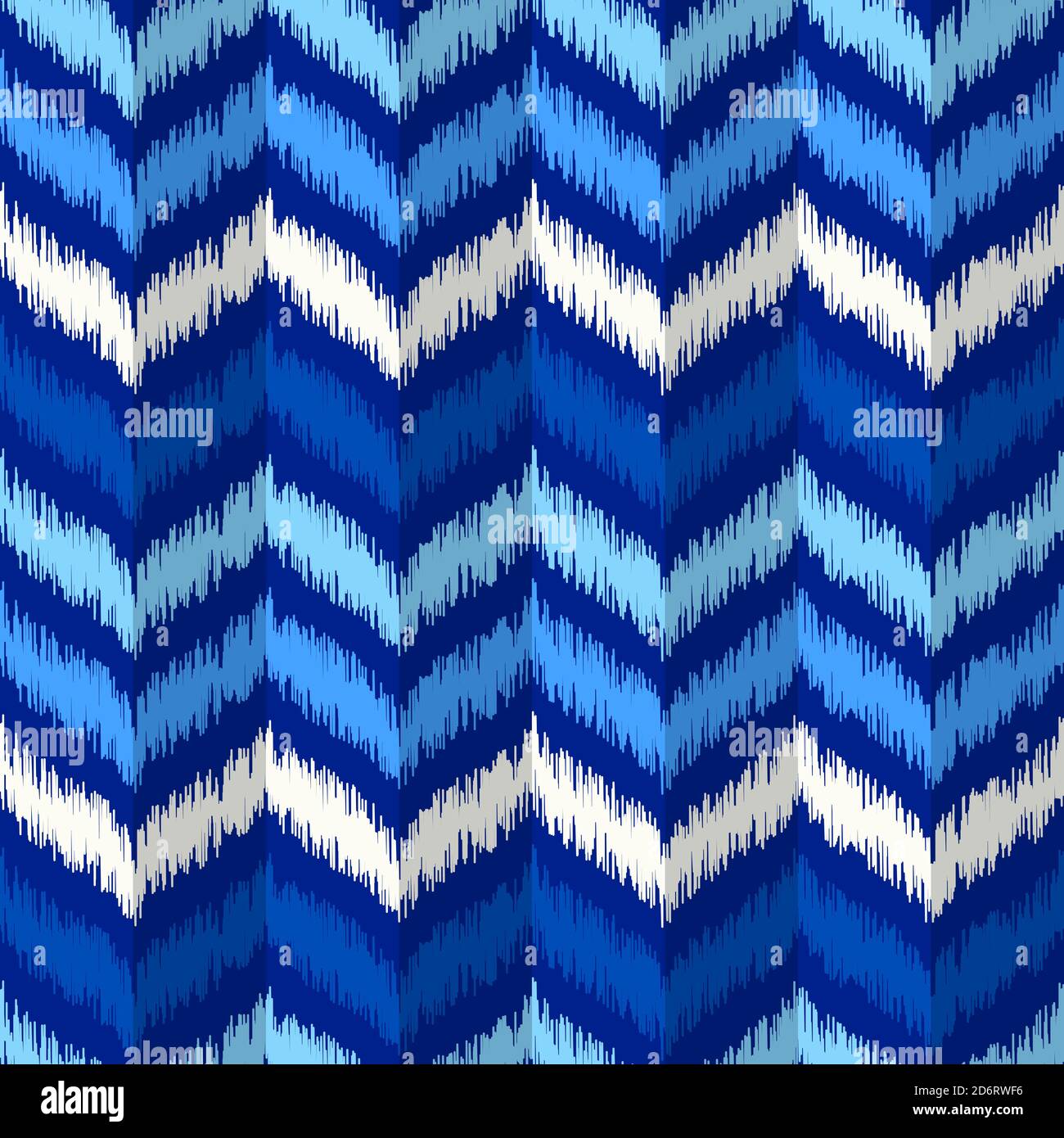 Uzbek ikat silk fabric pattern, indigo blue and white colors. Seamless ...