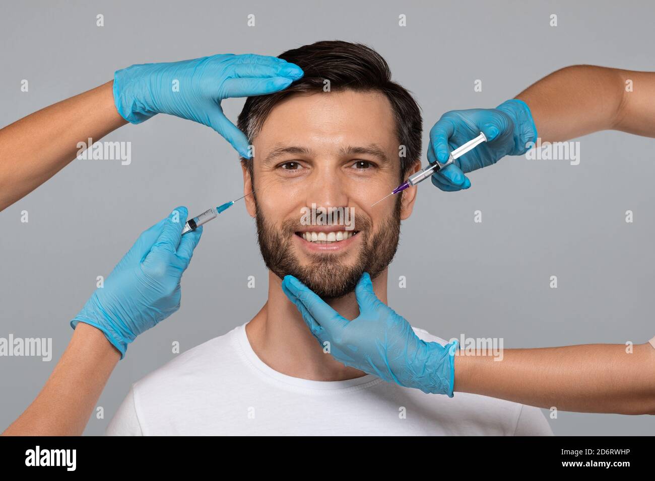 Male client injections in hi-res stock photography and images - Alamy