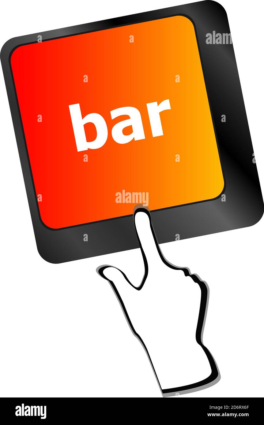 bar button on the digital keyboard keys Stock Photo - Alamy
