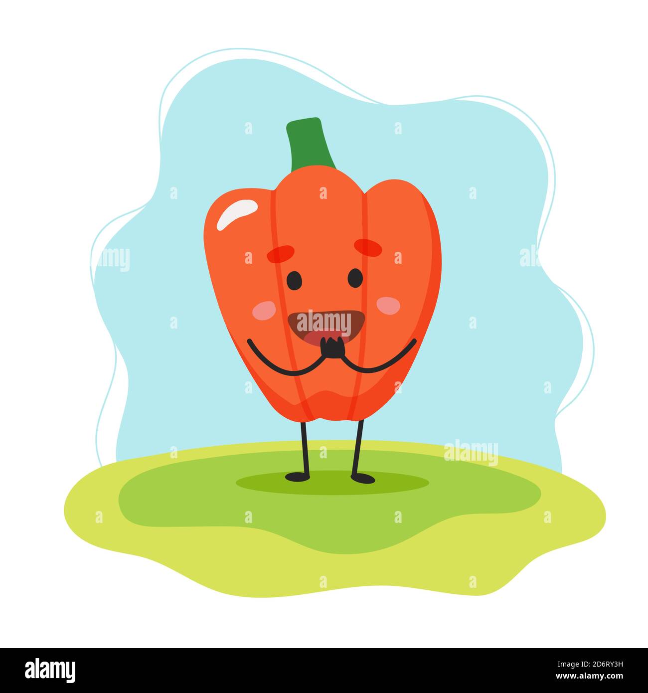 Paprika cute character, vector illustration for kids in cartoon style ...