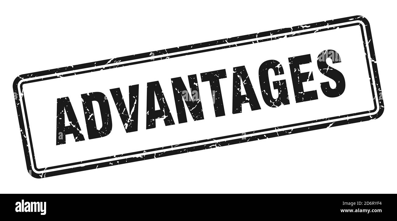 advantages stamp. square grunge sign isolated on white background Stock ...