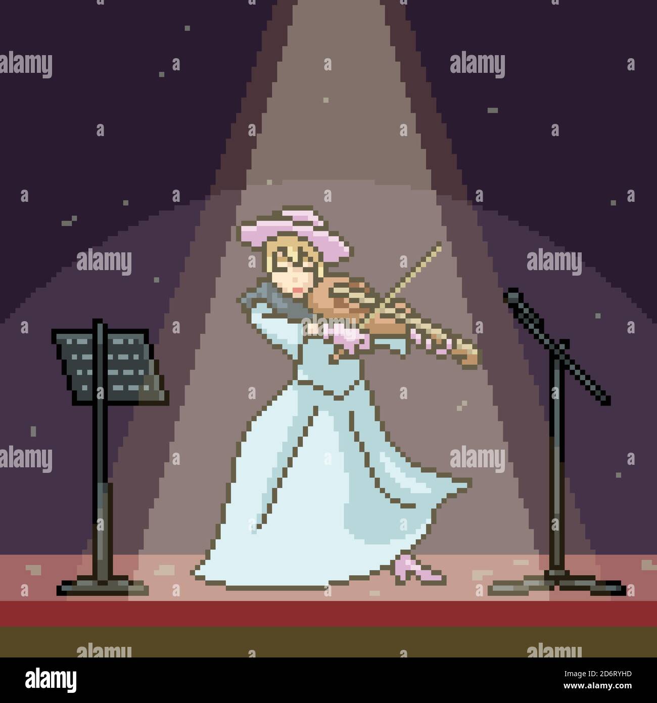 Woman playing viola Stock Vector Images - Alamy