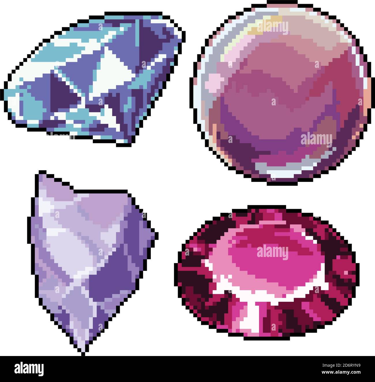 Pixel jewelry Stock Vector Images - Alamy