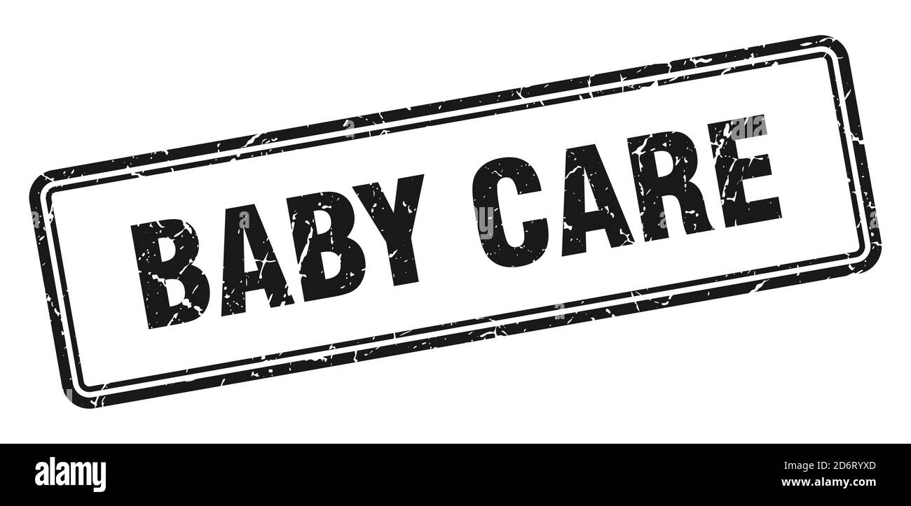 baby care stamp. square grunge sign isolated on white background Stock ...