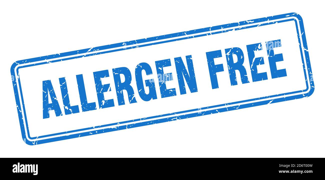 allergen free stamp. square grunge sign isolated on white background ...