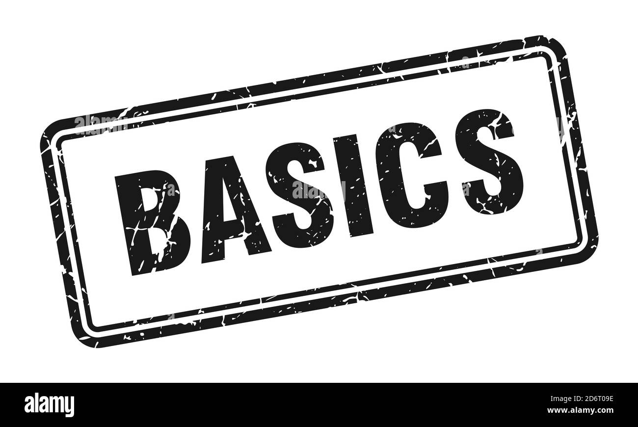 basics stamp. square grunge sign isolated on white background Stock Vector Image & Art - Alamy