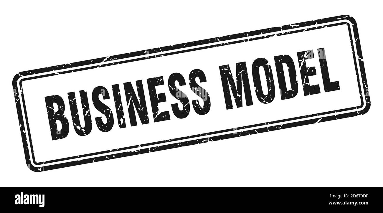 business model stamp. square grunge sign isolated on white background ...