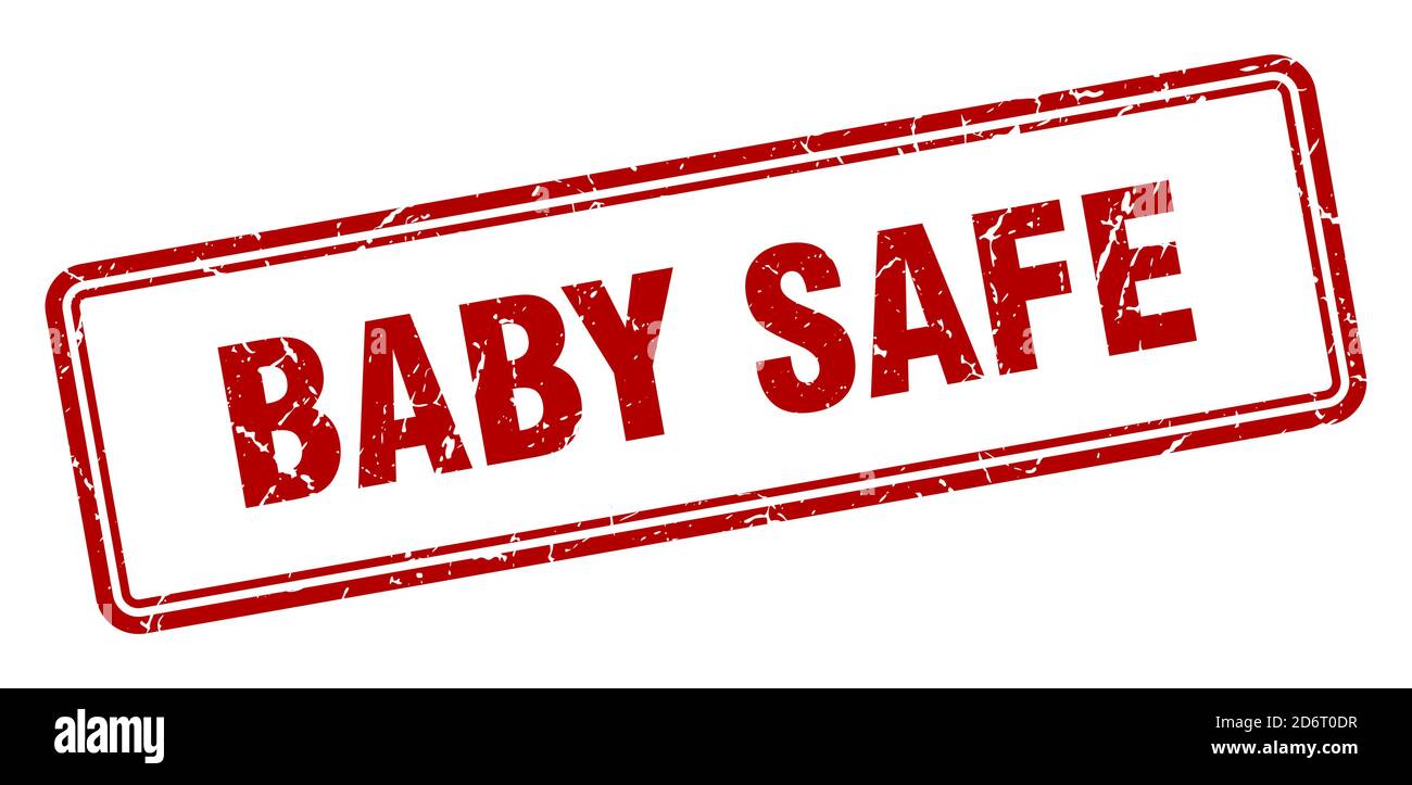baby safe stamp. square grunge sign isolated on white background Stock ...