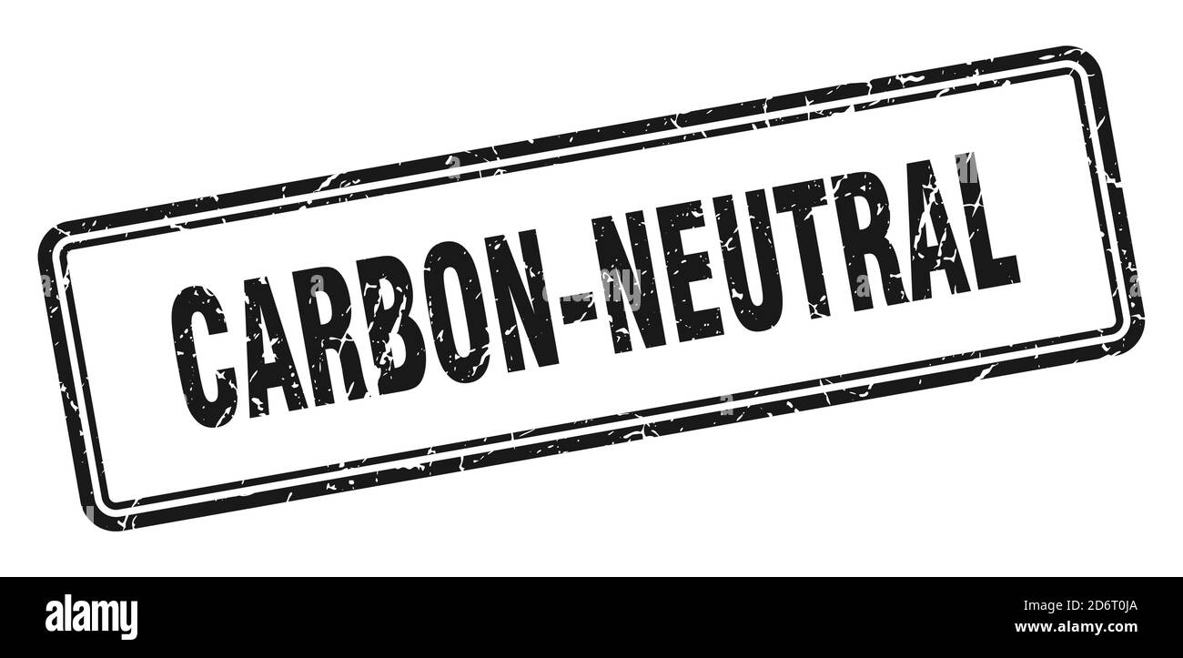 carbon-neutral stamp. square grunge sign isolated on white background ...