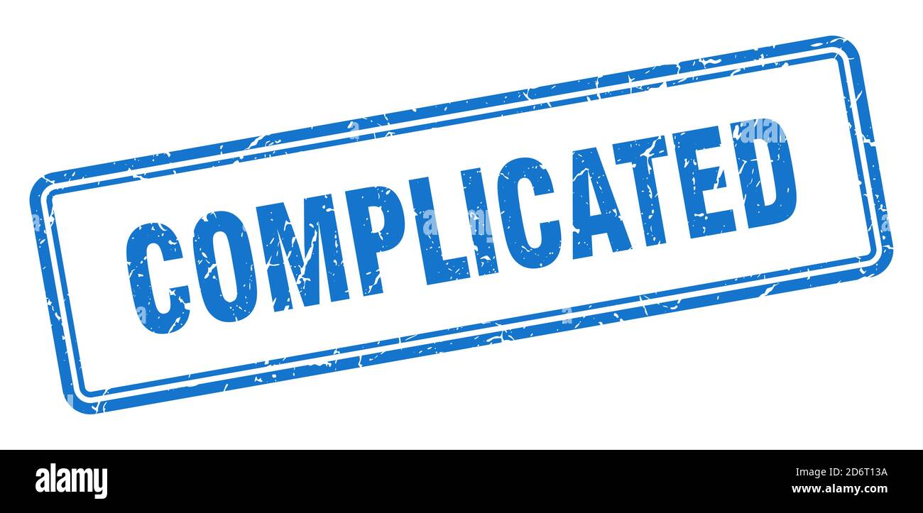 complicated stamp. square grunge sign isolated on white background ...