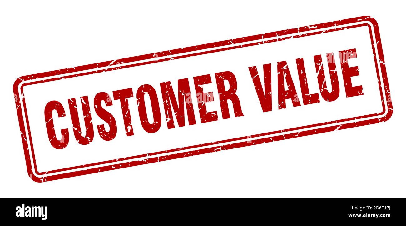 customer value stamp. square grunge sign isolated on white background ...