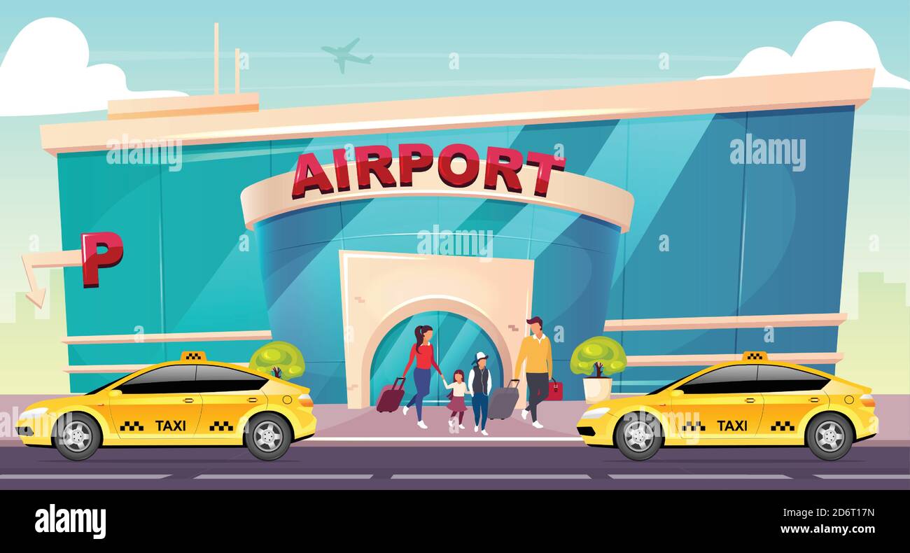 Airport architecture color Stock Vector Images - Alamy