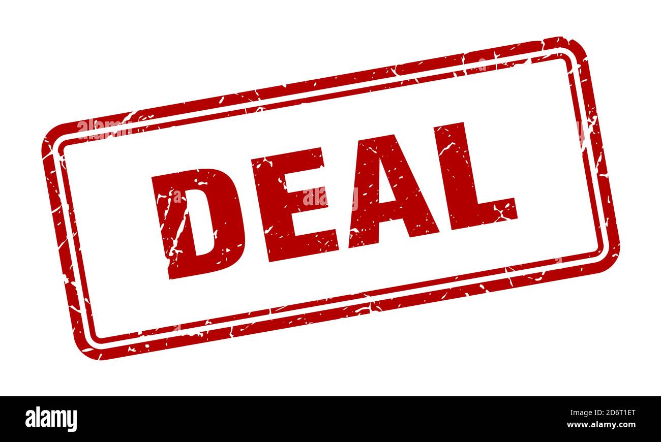 deal stamp. square grunge sign isolated on white background Stock ...