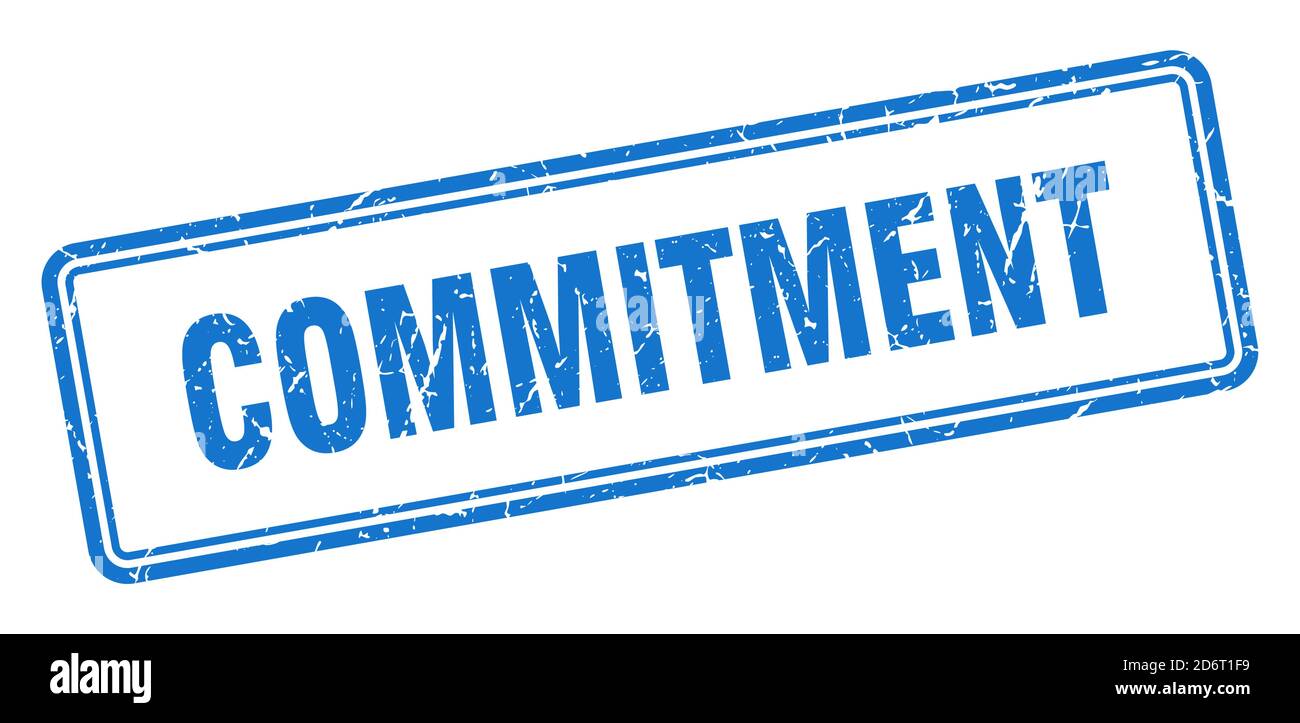 commitment stamp. square grunge sign isolated on white background Stock ...