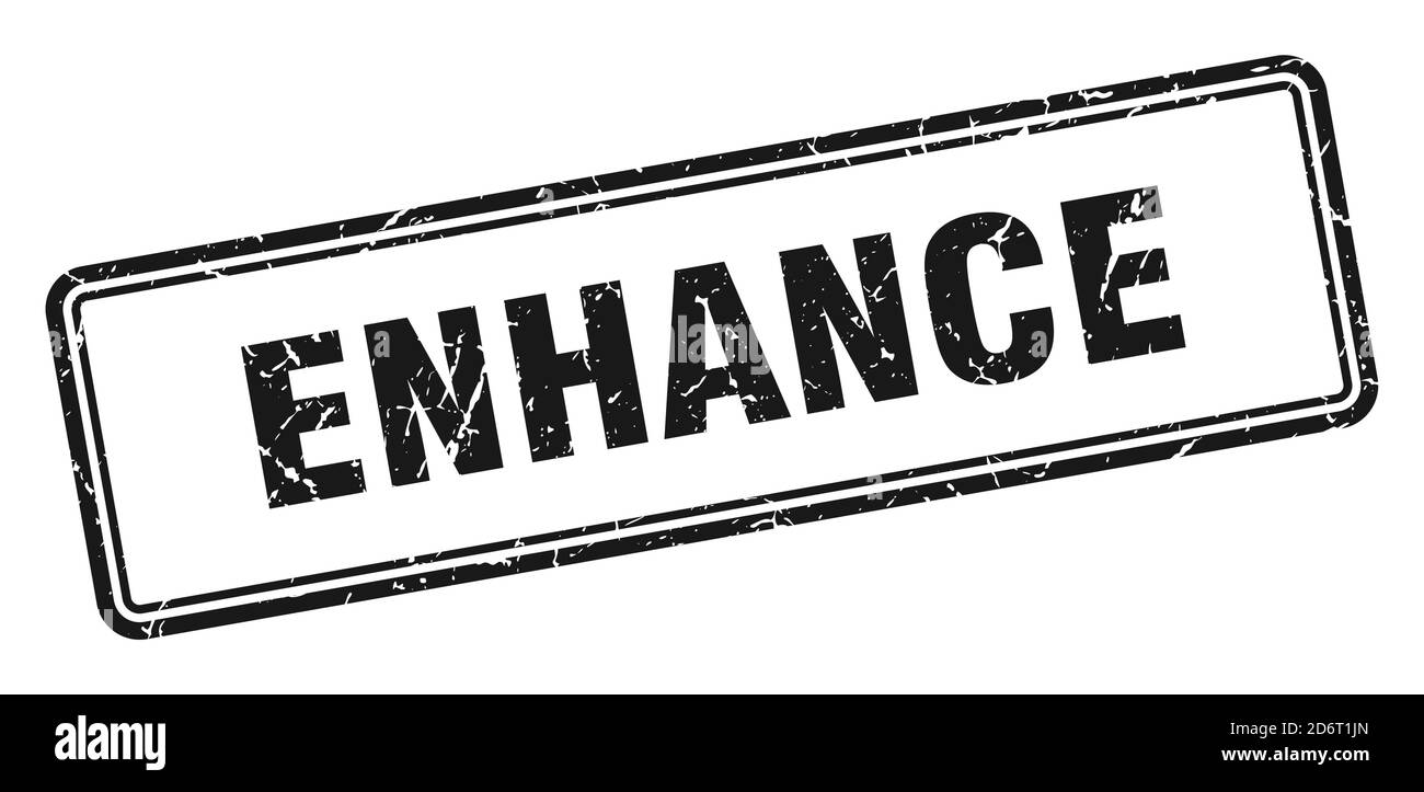 enhance stamp. square grunge sign isolated on white background Stock ...