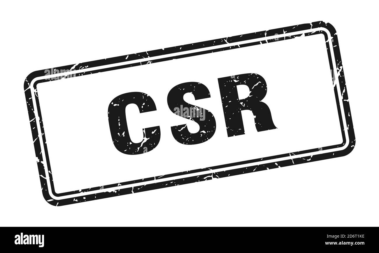 csr stamp. square grunge sign isolated on white background Stock Vector ...