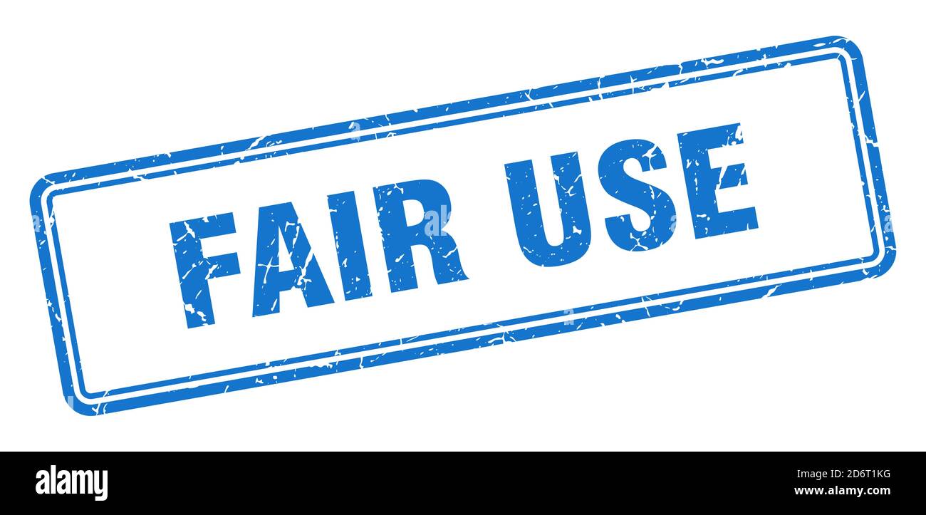 fair use stamp. square grunge sign isolated on white background Stock ...