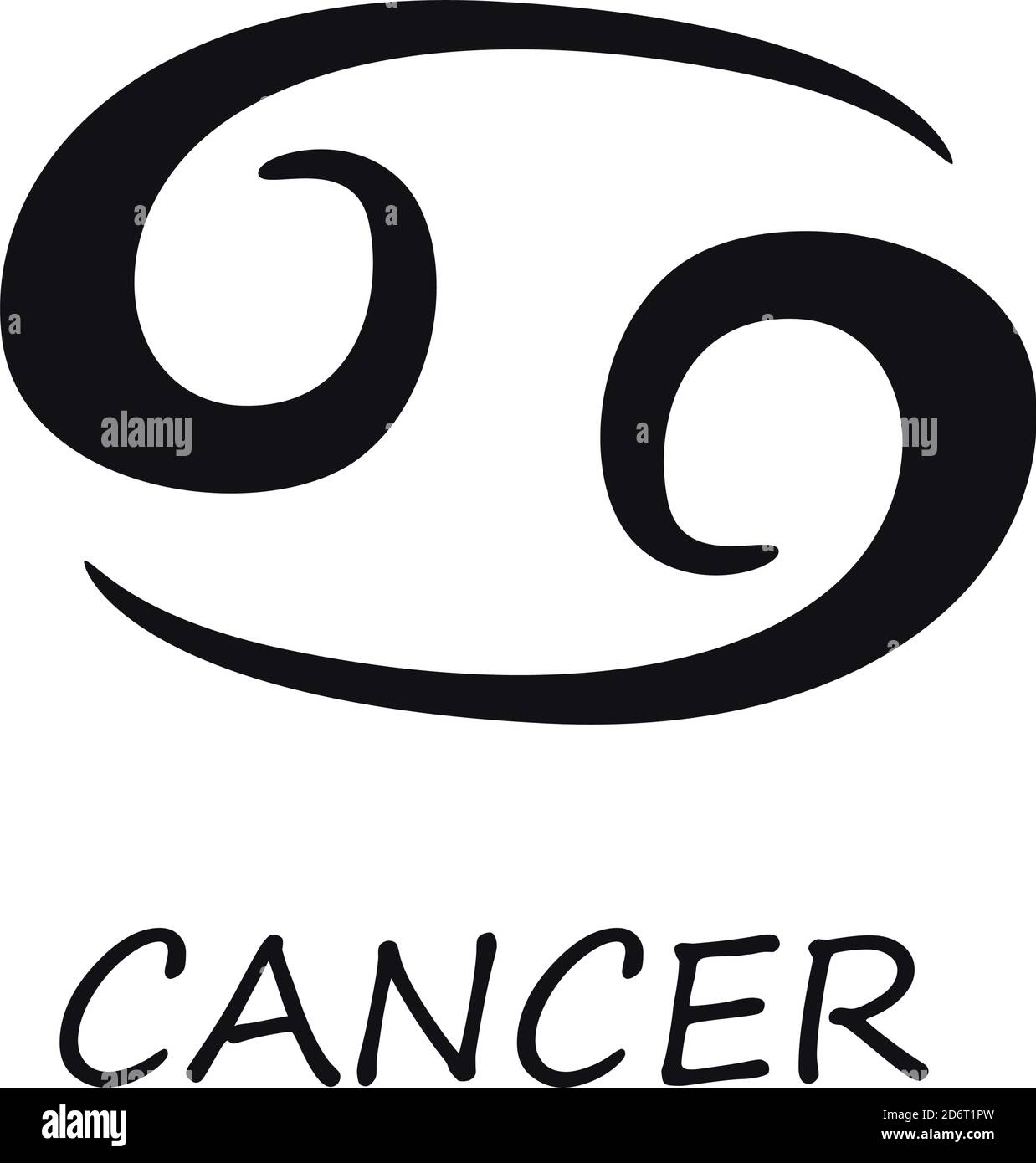 Cancer zodiac sign black vector illustration Stock Vector Image & Art ...