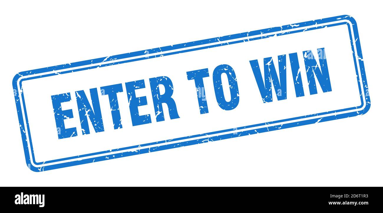 enter to win stamp. square grunge sign isolated on white background ...