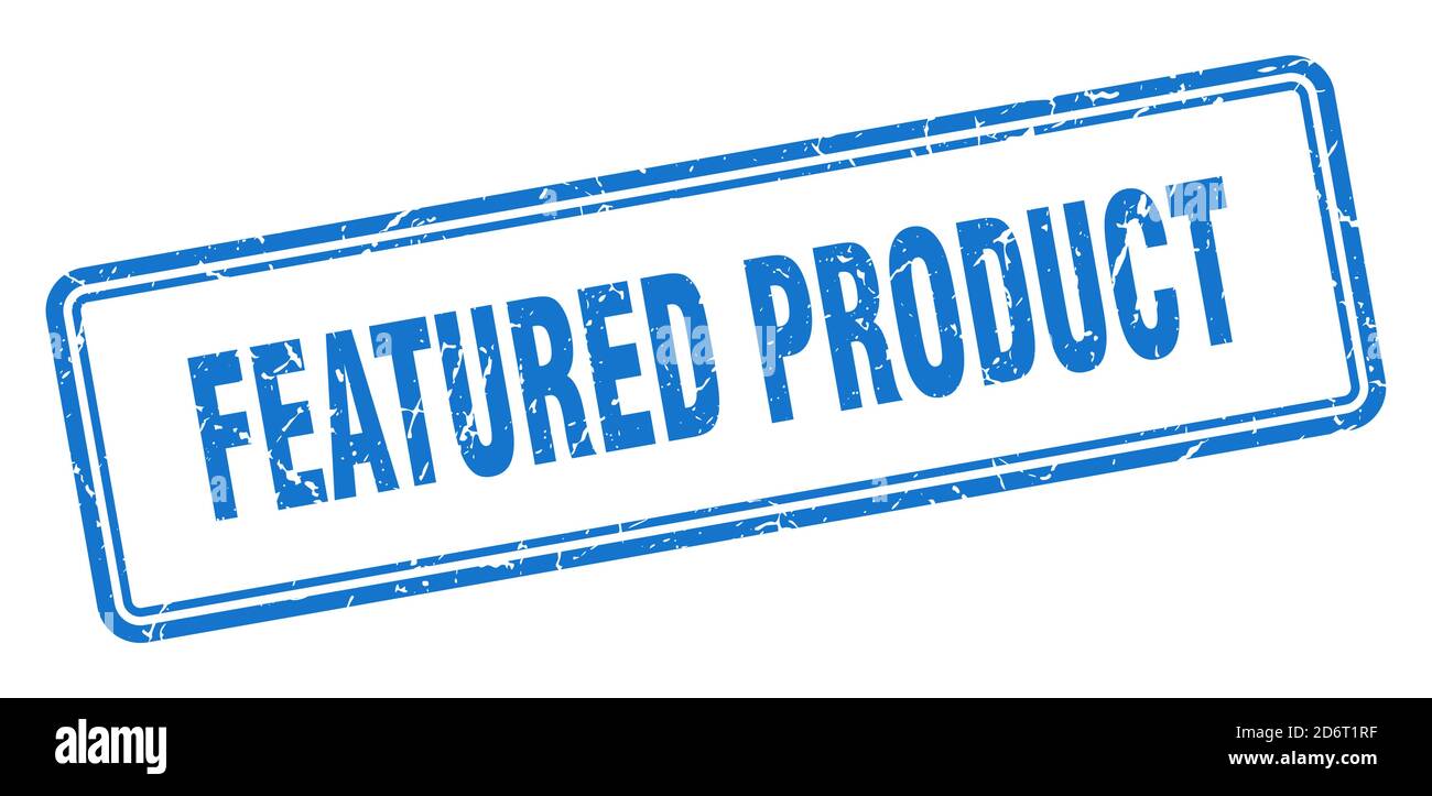 featured product stamp. square grunge sign isolated on white background ...