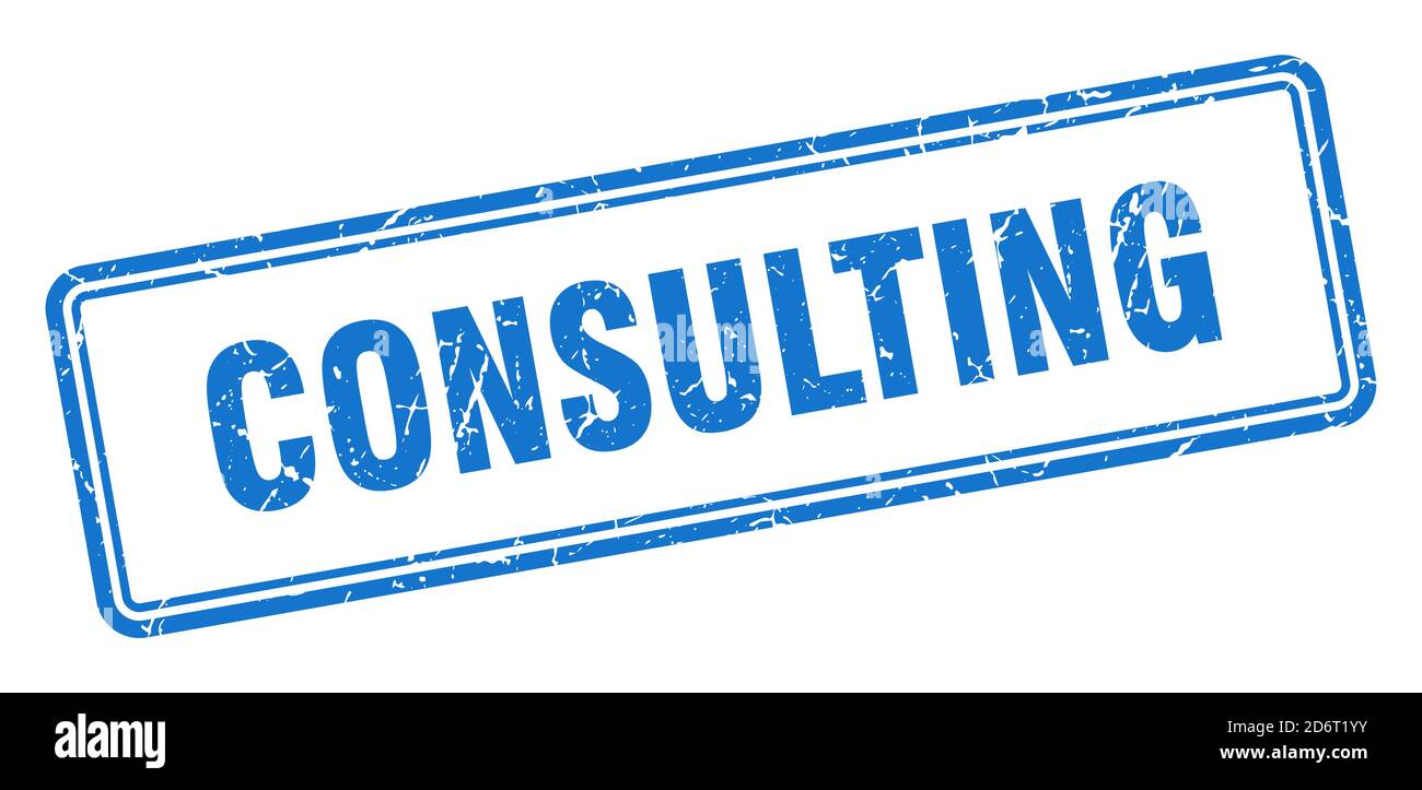 consulting stamp. square grunge sign isolated on white background Stock Vector Image & Art - Alamy