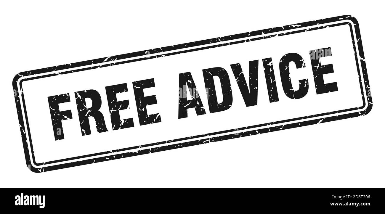 free advice stamp. square grunge sign isolated on white background ...