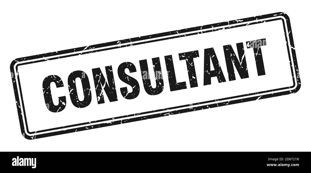 consultant stamp. square grunge sign isolated on white background Stock ...
