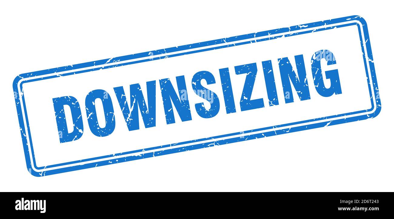 downsizing stamp. square grunge sign isolated on white background Stock ...