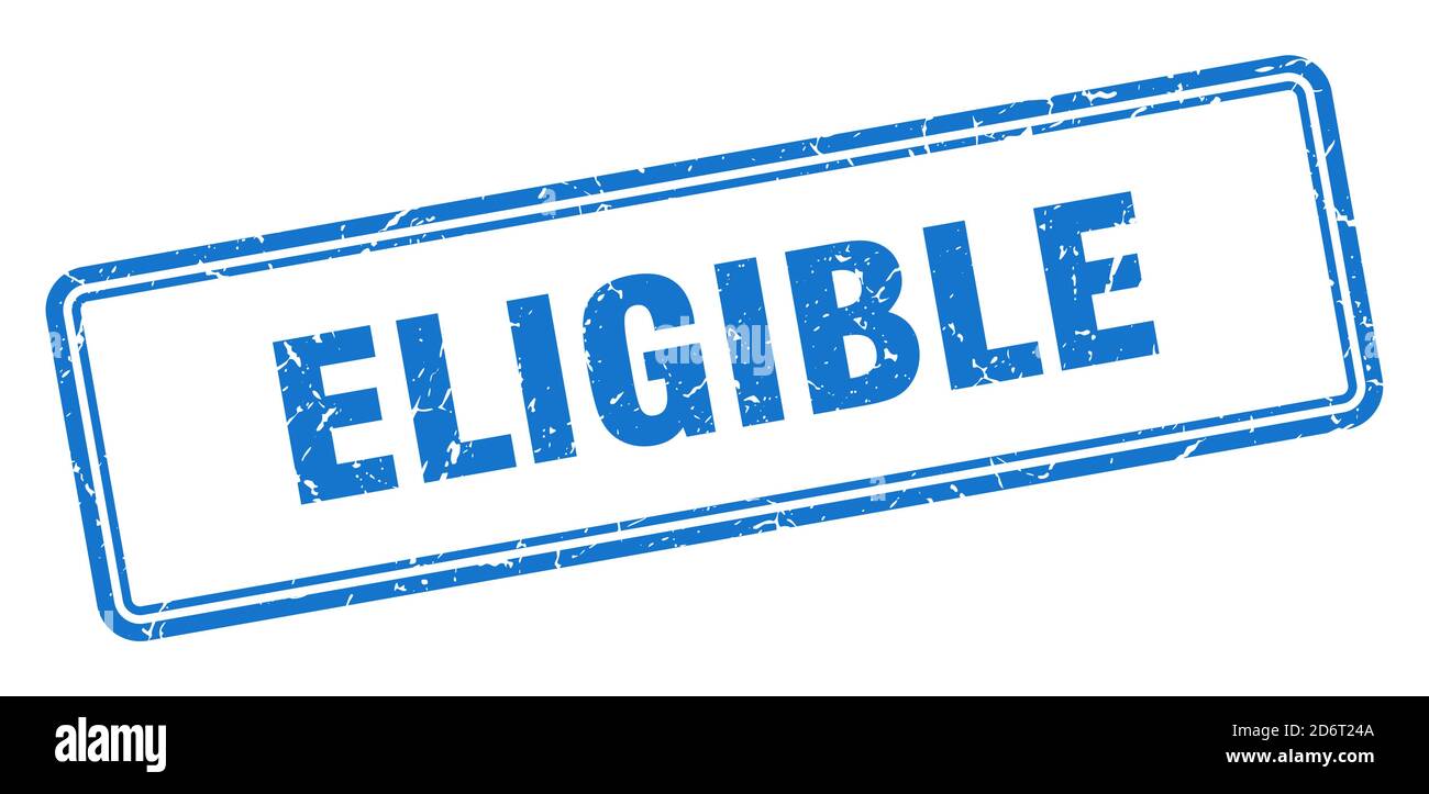 eligible stamp. square grunge sign isolated on white background Stock ...