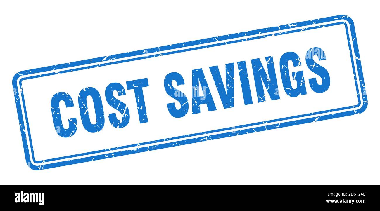 cost savings stamp. square grunge sign isolated on white background ...