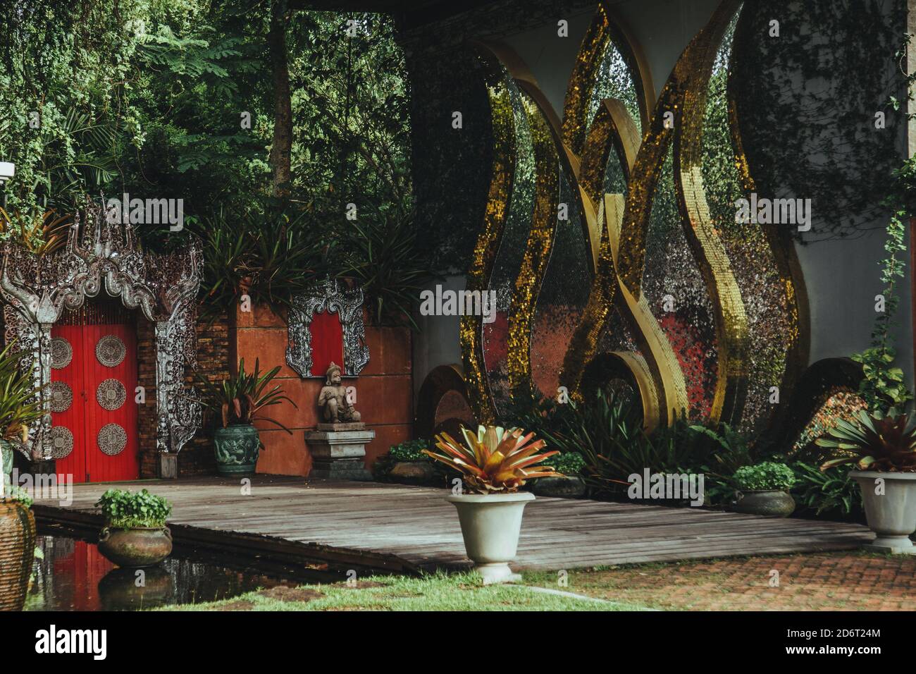 Thailand - 2019. Phuket Botanic Garden. Central entrance to the ...