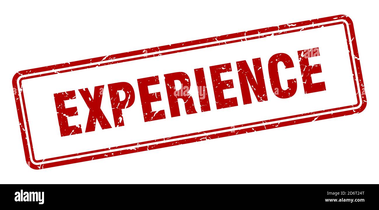 experience stamp. square grunge sign isolated on white background Stock ...