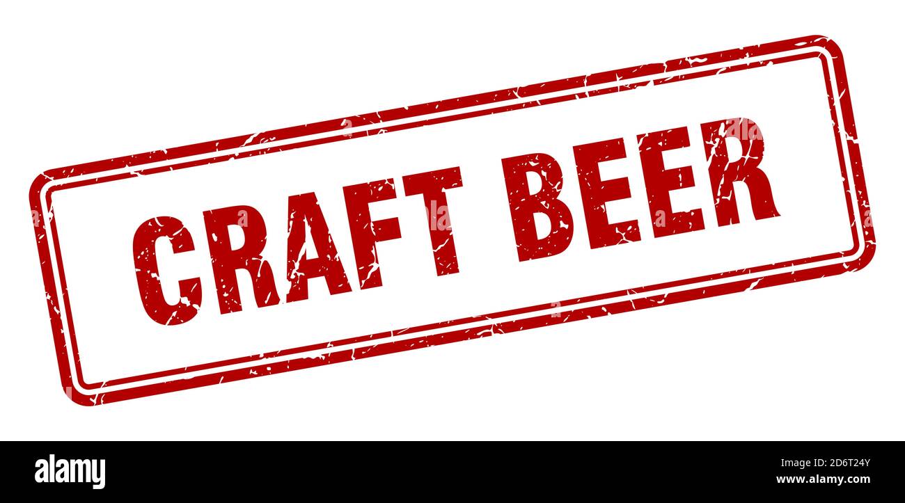 craft beer stamp. square grunge sign isolated on white background Stock ...