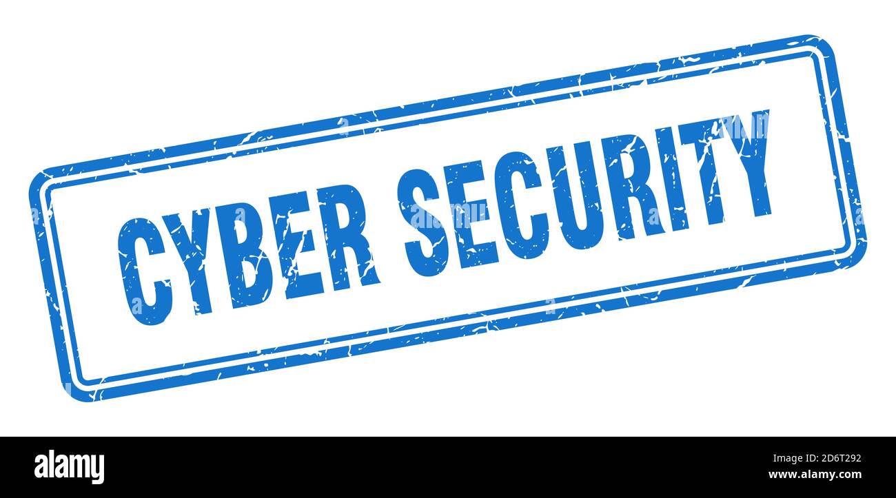 cyber security stamp. square grunge sign isolated on white background ...