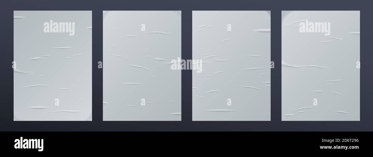 Blue paper sheet mockup Stock Vector Images - Alamy