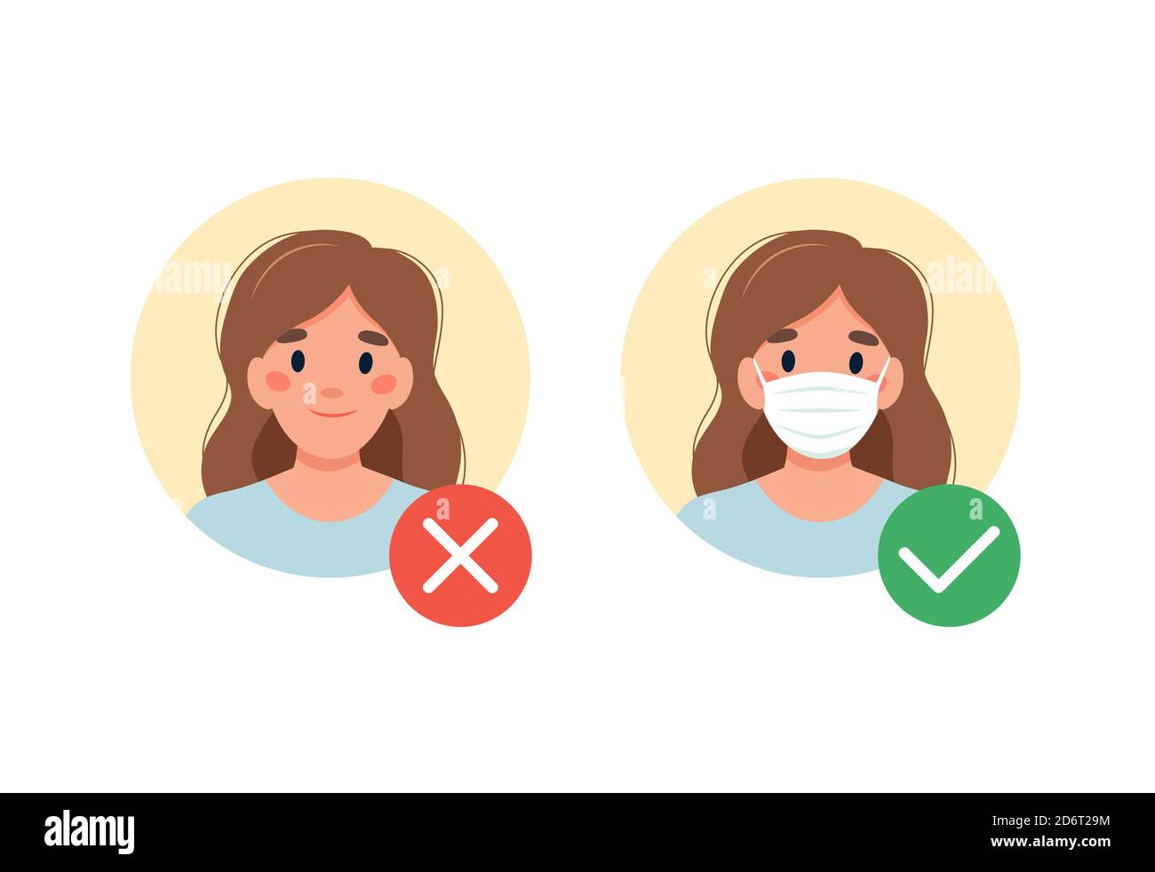 Mask required. No entry without wearing a mask. Woman with and without ...