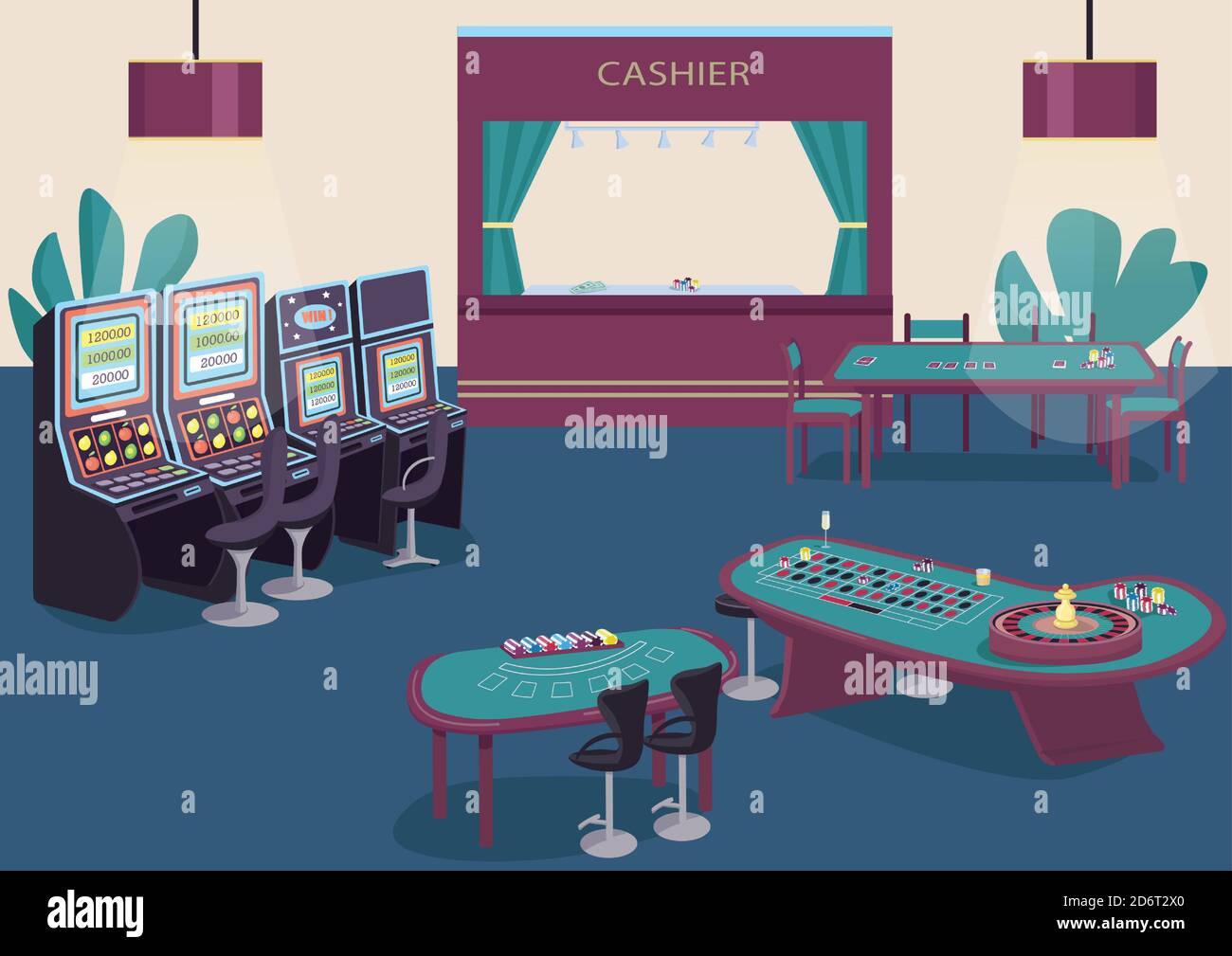 Gamble room Stock Vector Images - Alamy