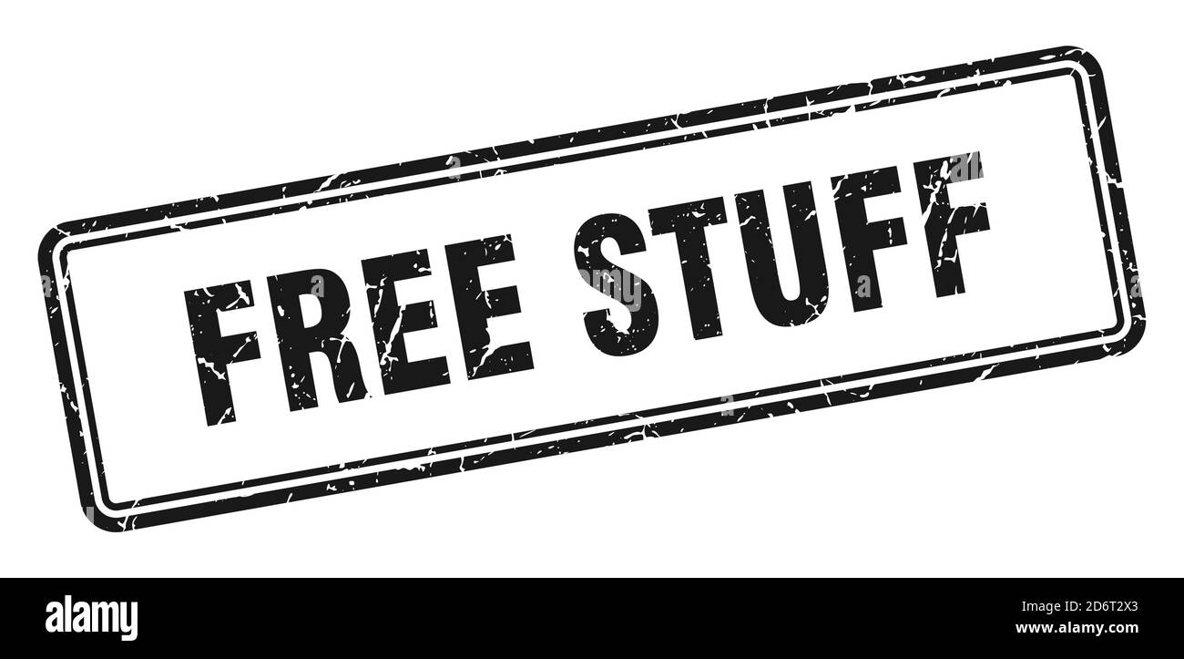 free stuff stamp. square grunge sign isolated on white background Stock ...