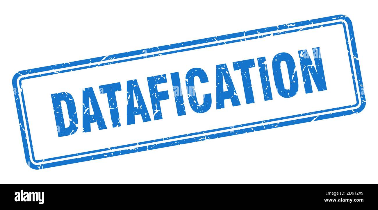 datafication stamp. square grunge sign isolated on white background ...