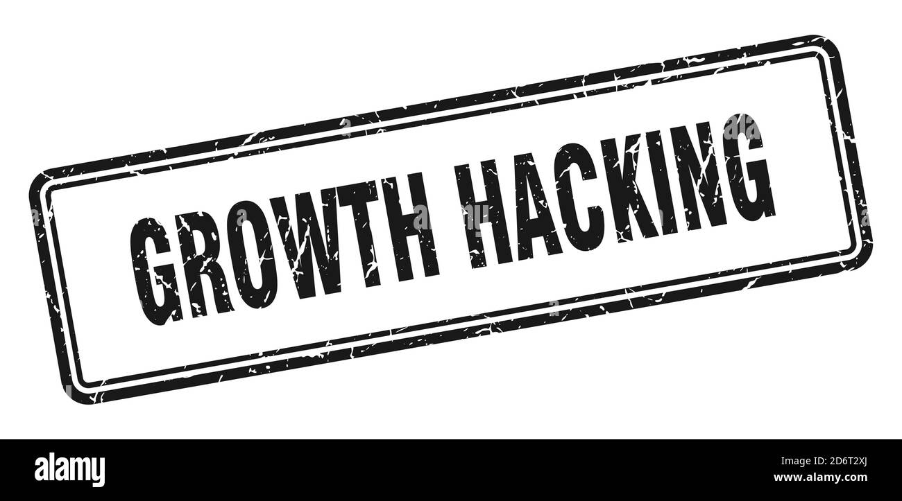growth hacking stamp. square grunge sign isolated on white background ...