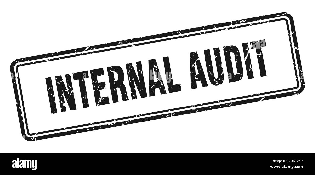 internal audit stamp. square grunge sign isolated on white background ...