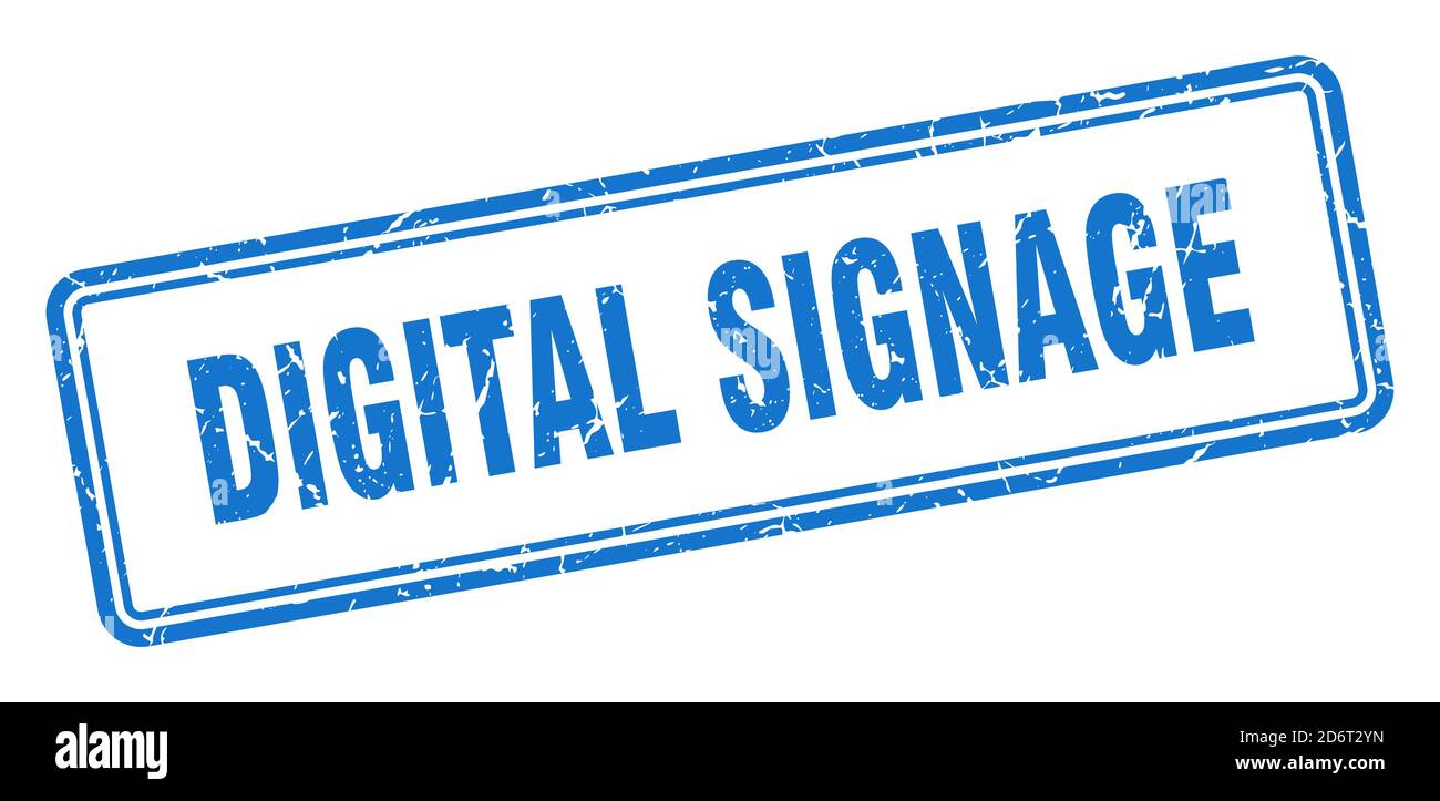 digital signage stamp. square grunge sign isolated on white background ...