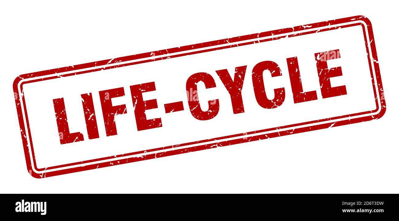 life-cycle stamp. square grunge sign isolated on white background Stock ...