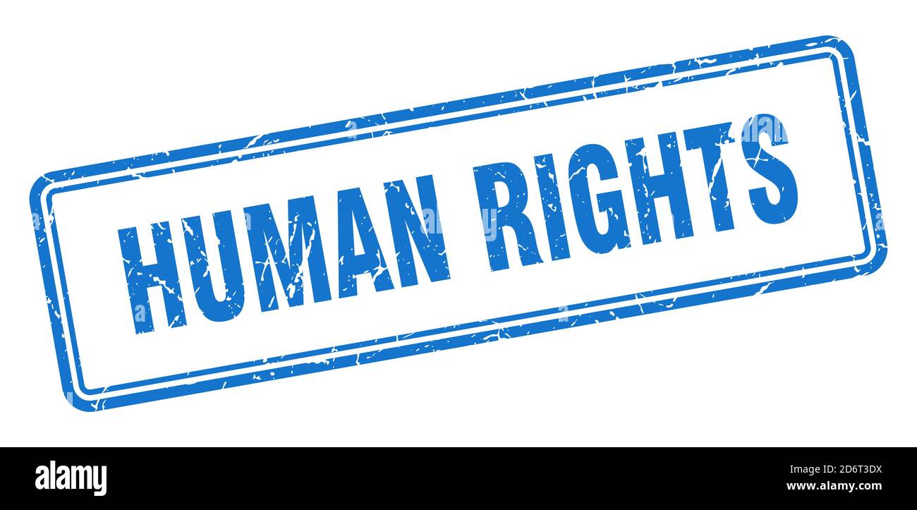 human rights stamp. square grunge sign isolated on white background ...