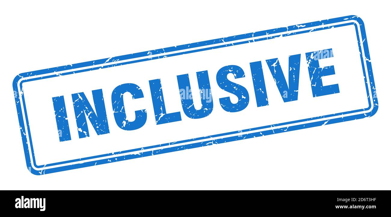inclusive stamp. square grunge sign isolated on white background Stock ...