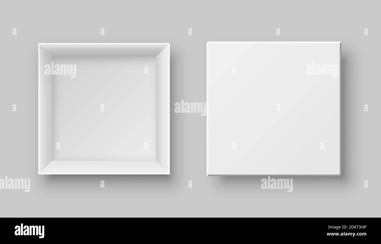 Realistic box two view isolated on grey background Stock Vector Image ...