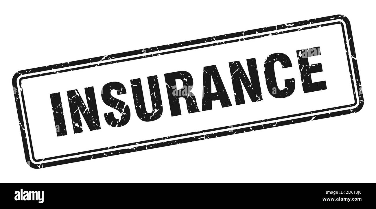 insurance stamp. square grunge sign isolated on white background Stock Vector Image & Art - Alamy