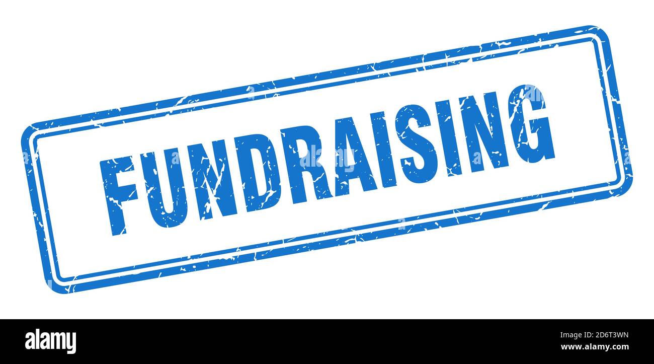 fundraising stamp. square grunge sign isolated on white background ...