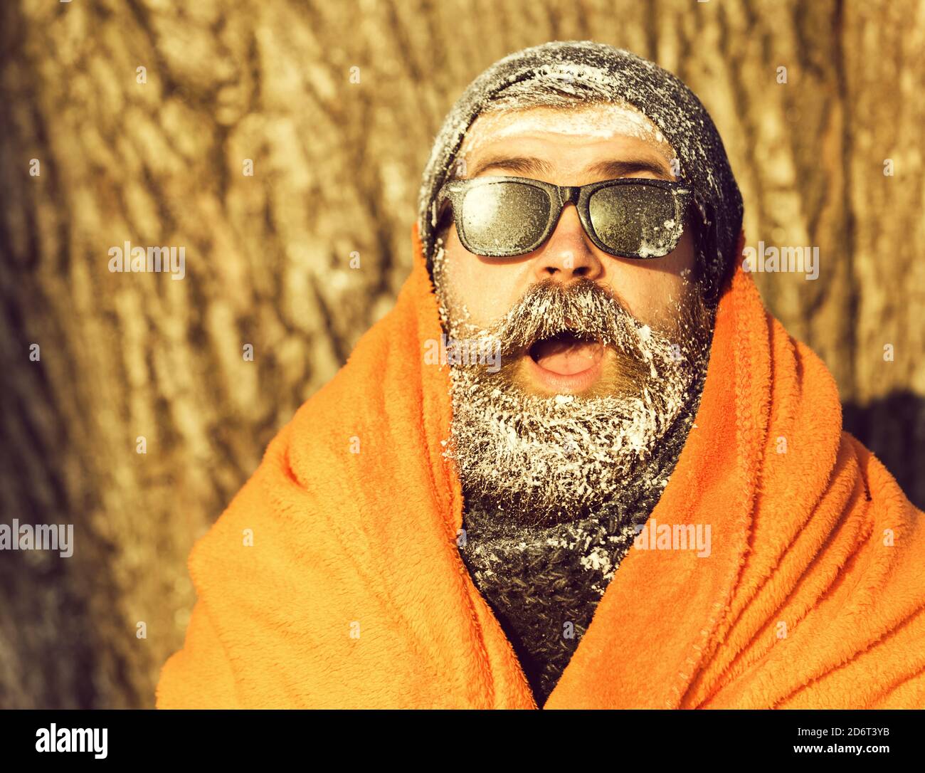 Frozen excited man bearded hi-res stock photography and images - Alamy